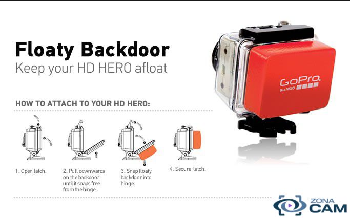 GoPro Floaty Backdoor original Flotador - ZonaCamStore - Tu Tienda ...